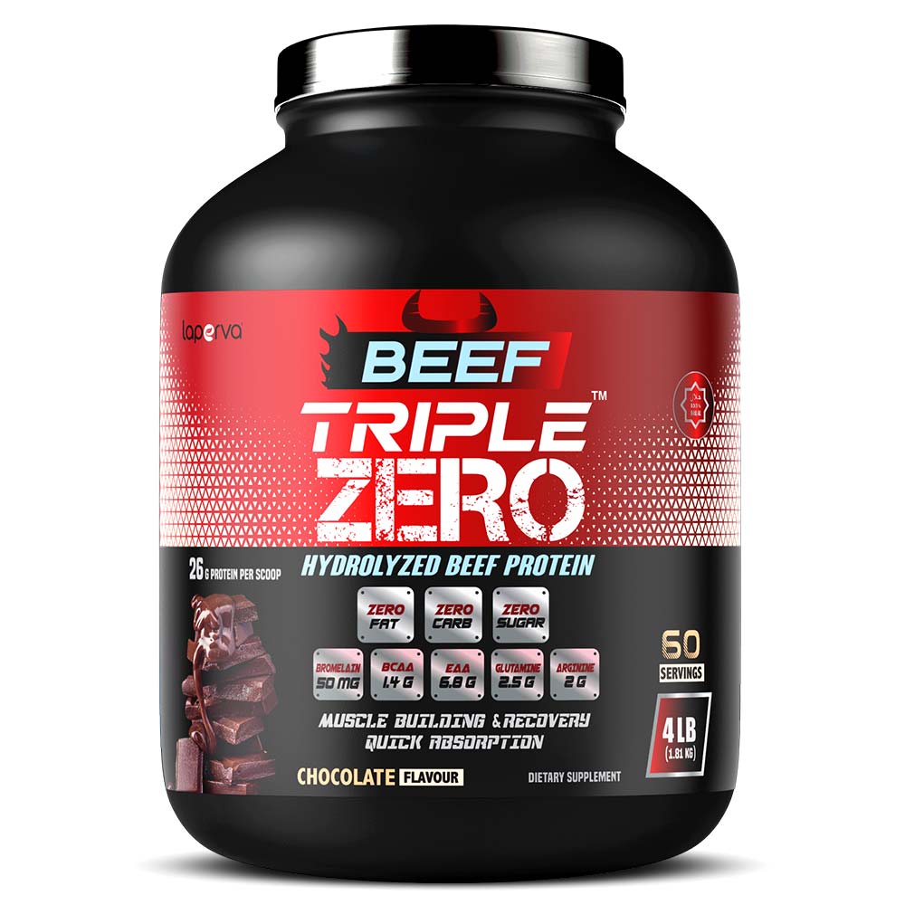 Laperva Beef Triple Zero Hydrolyzed, 4 LB, Halal Certified, 0 carb & 0